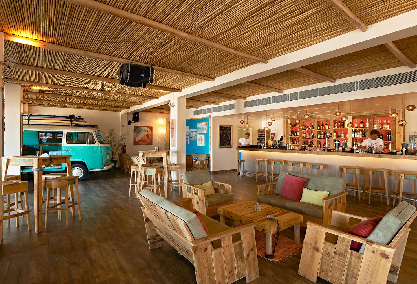 M Bar is our family coffee shop and bar with surf-style ambience